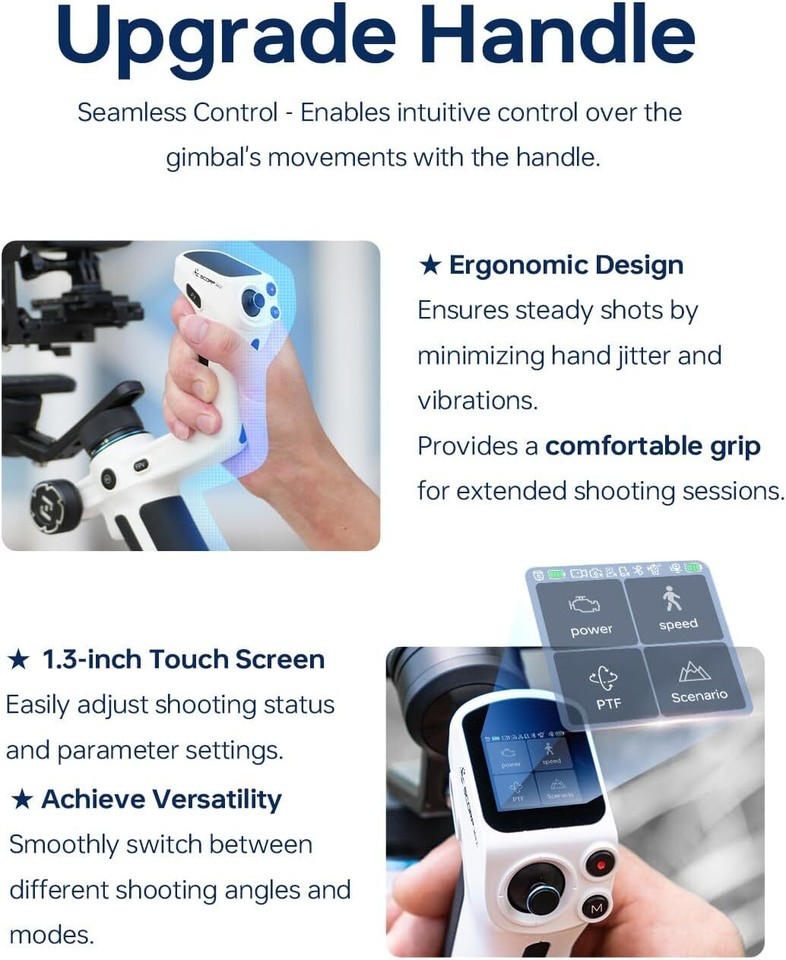 FeiyuTech SCORP Mini2 3-Axis Handheld Gimbal Stabilizer Built-in AI ...