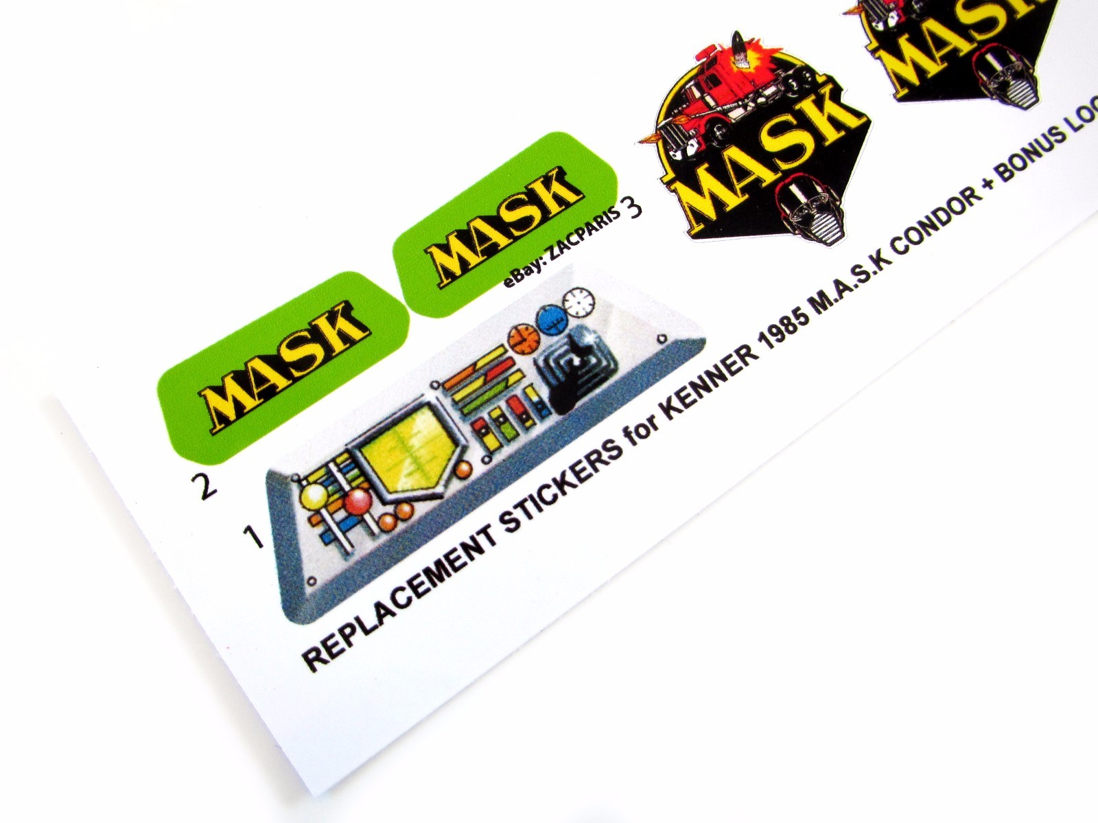 Stickers for KENNER M.A.S.K CONDOR Personalized + BONUS | eBay