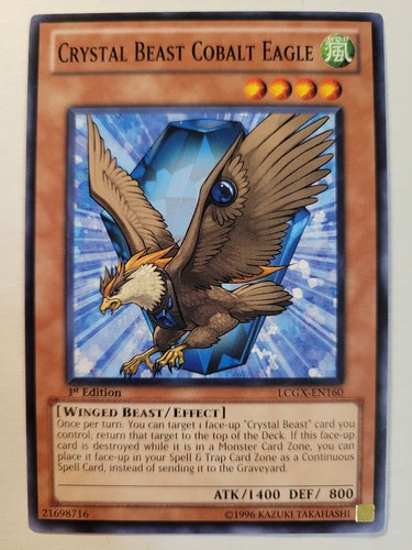 Crystal Beast Cobalt Eagle - LCGX-EN160 - Common - 1st Edition x1 - LP ...