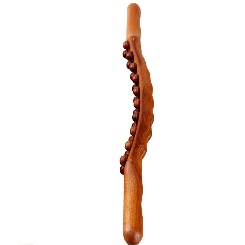 8/20 Beads Rolling Pin Back Needle Massage Tendons Beech Wood Scraping ...