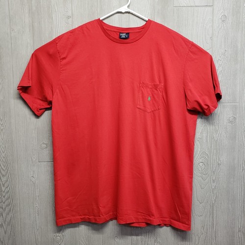 Vintage Polo Ralph Lauren T Shirt Mens XXL Red Pocket Single Stitch ...
