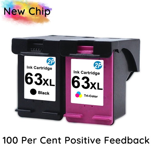 63 XL Ink Cartridge Replacement for HP 63XL 2Black/2Tri-Color DeskJet ...