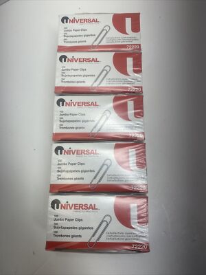 10 BOXES 100PCS Each UNIVERSAL JUMBO PAPER CLIPS 72220 1000PCS Total | eBay