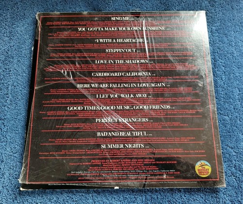 Neil Sedaka Steppin' Out LP 1976 The Rocket Record Company Shrink Wrap ...