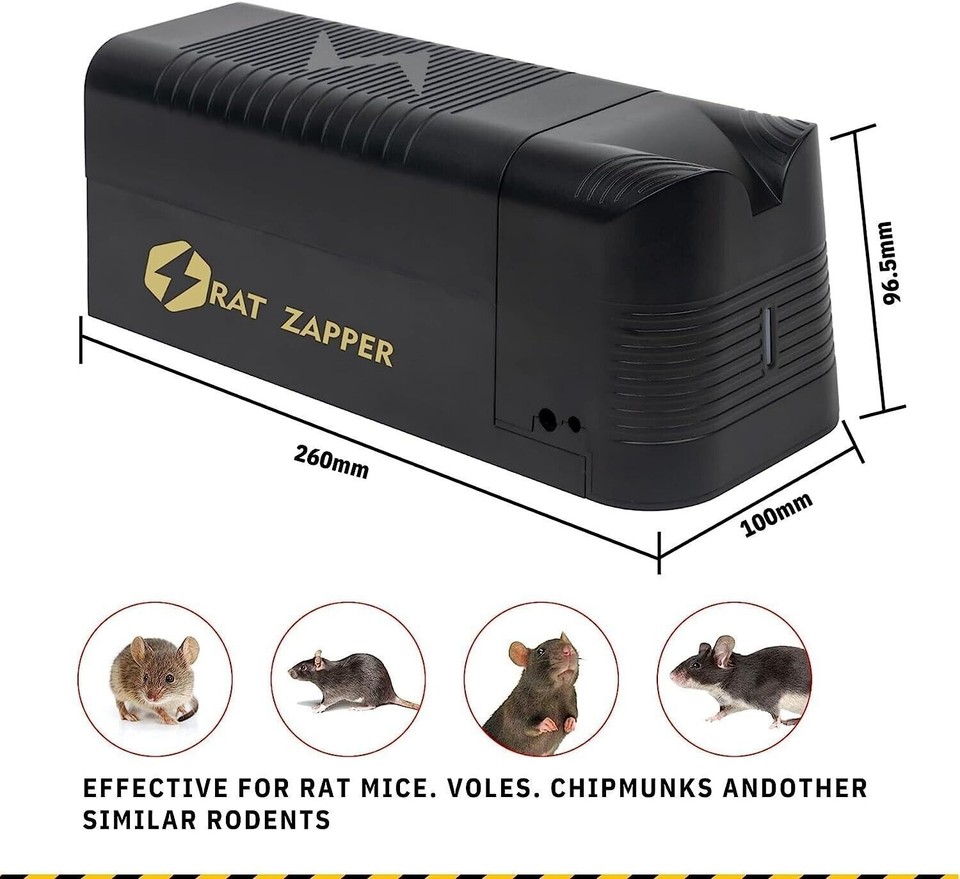 Upgraded Electronic Mouse Trap Control Kill Big Rat Pest Electric ...