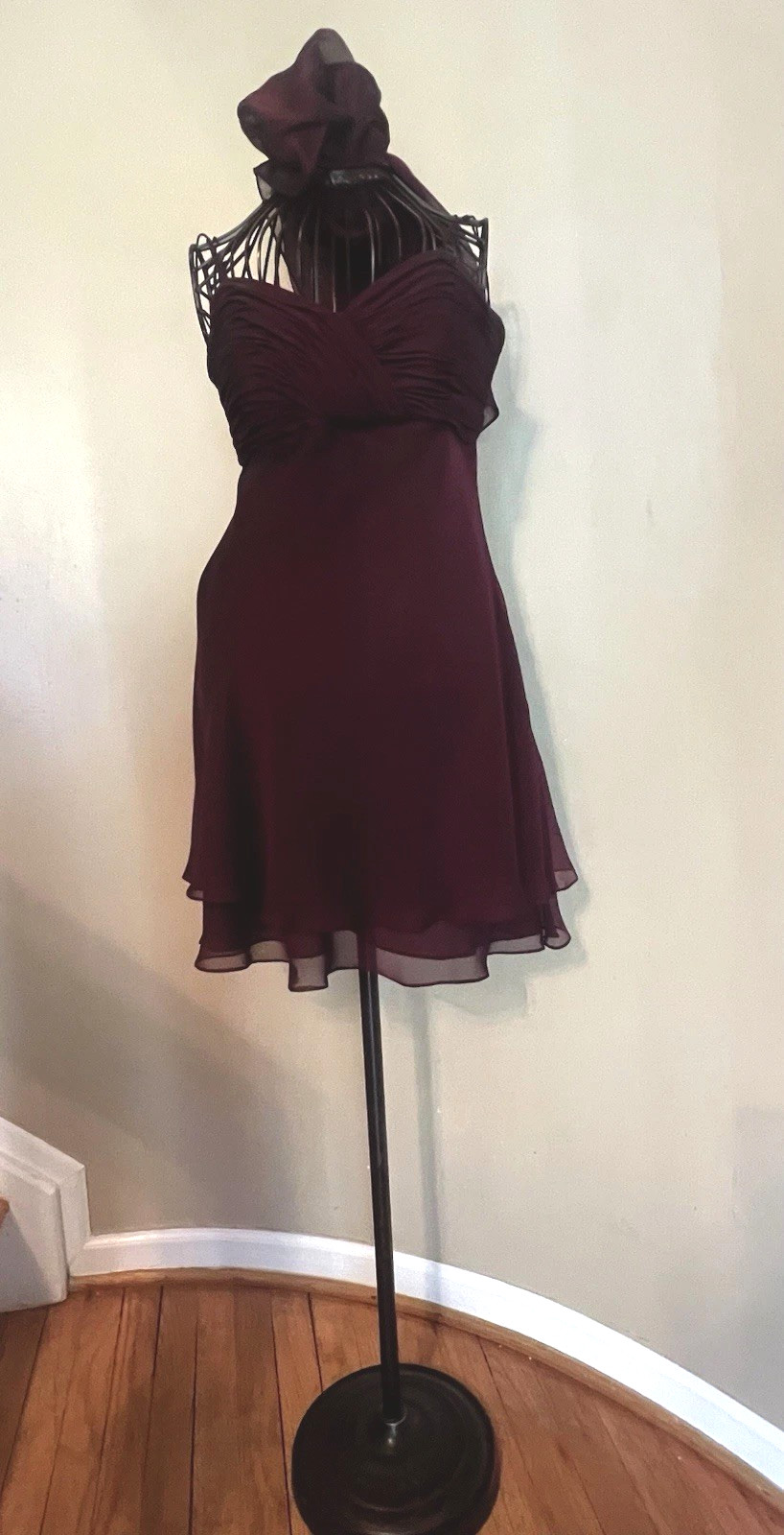 Kay Unger Evening Merlot Baby Doll Cocktail Dress siz… - Gem