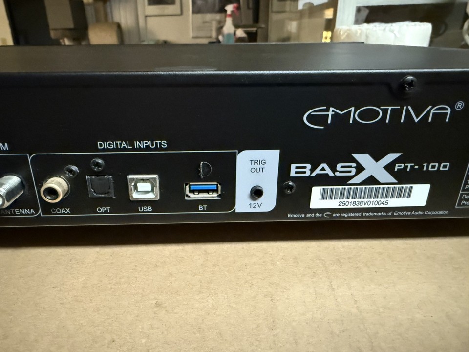 Emotiva Basx PT-100 Preamplifier & DAC w/ Remote Used in Near Mint ...