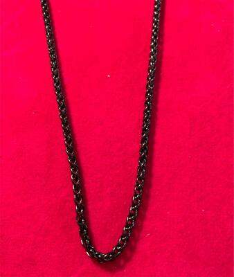 40.6cm-152cm Uomo,Donna 3mm Acciaio Inox Nero Placcato Intrecciato ...