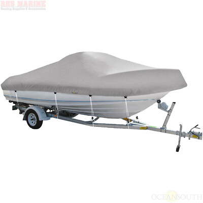 Cabin Cruiser Boat Cover Grey Trailerable 5.3m - 5.6m Highway Towing ...