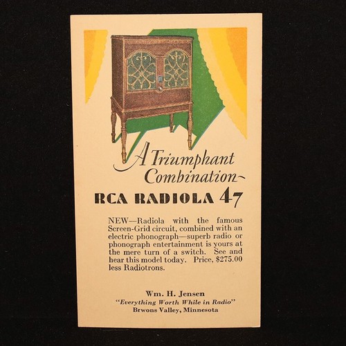 RCA Radiola 47 Postcard NOS | eBay