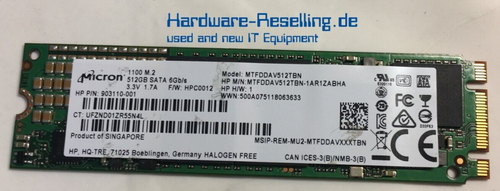 HP Micron 512GB SSD 1100 m.2 2280 SATA 6G MTFDDAV512TBN-1AR1ZABHA ...