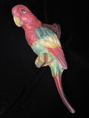 Vintage Hanging Ceramic Parrot Perched on Branch Planter 15" | eBay