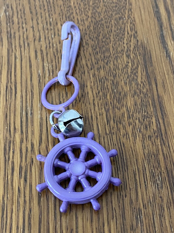 Vintage 1980s Plastic Bell Charm Purple Ship Wheel For 80s Necklace | eBay