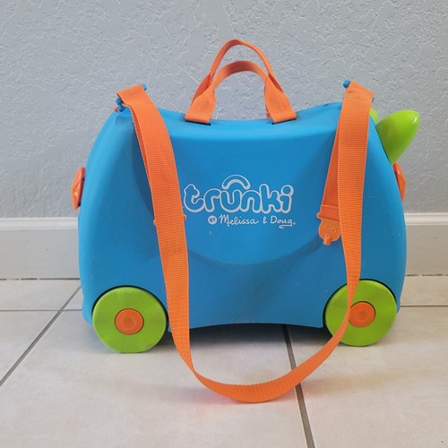Trunki Suitcase Melissa & Doug Kids Ride On Wheeled Luggage Blue | eBay
