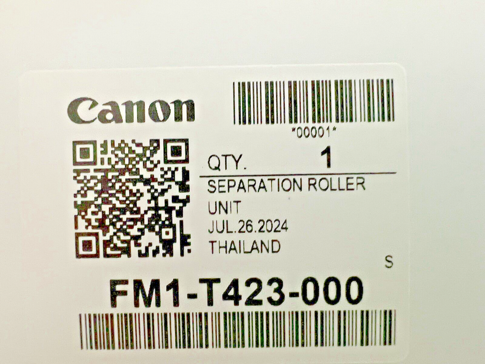 GENUINE CANON NEW FM1-T423-000 FM1T423000 Separation Roller Unit FREE ...