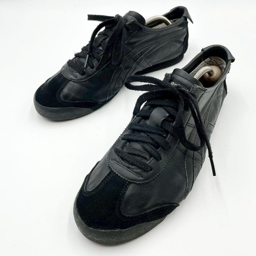 Onitsuka Tiger Sneakers Mexico 66 Leather Black Y1073 | eBay