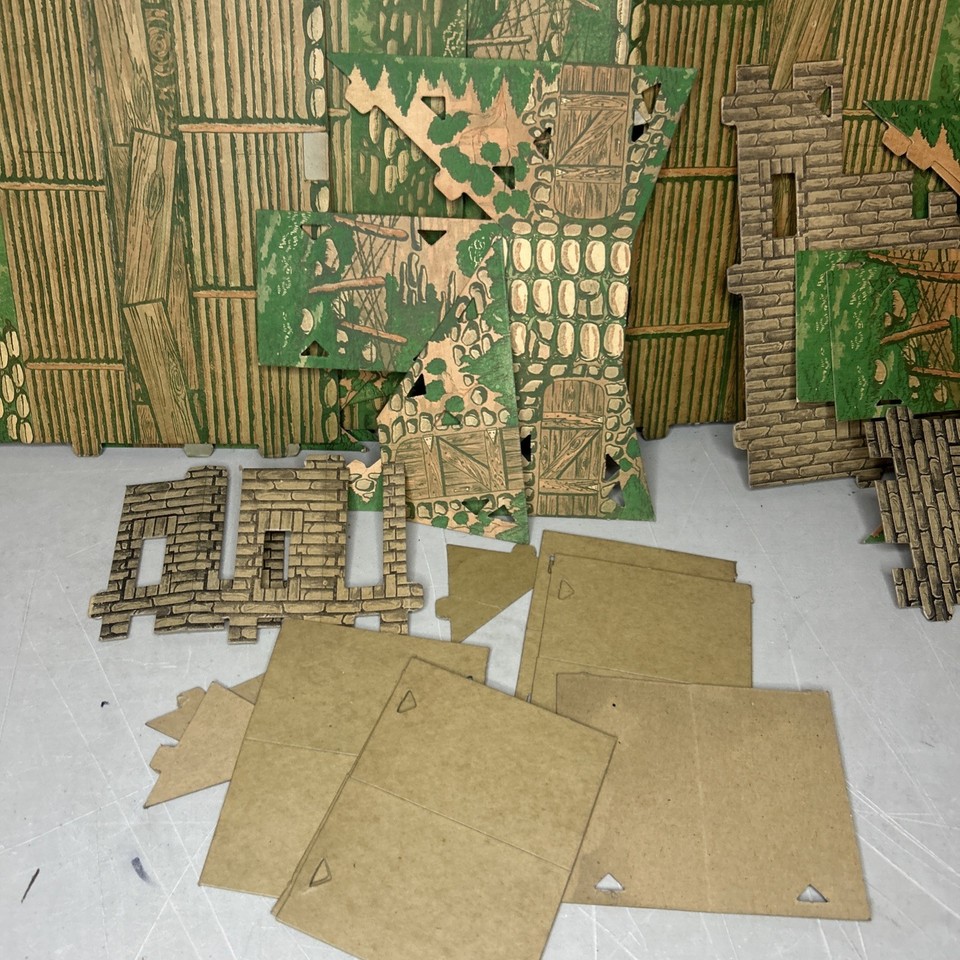 Vintage 1930’s Warren Products Built Rite Cardboard Army Camp COMPLETE ...