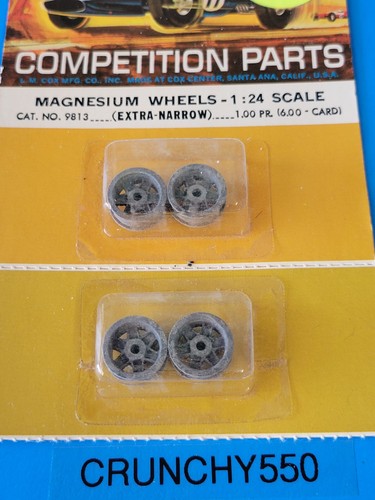 COX Competition Parts 1/24 Magnesium Wheels 9813 (4) Vintage Slot Car ...