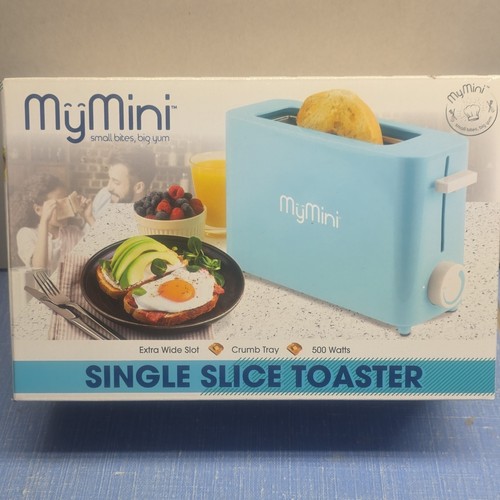 MyMini Single Slice Toaster Extra Wide Slot Adjustable Toasting Levels ...
