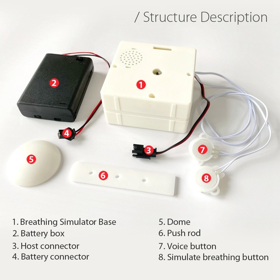 Doll Breathing Simulator Heart Beating with Cry and Smile Sound for8846 ...