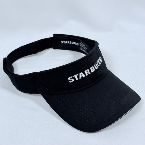 Starbucks Employee Black Visor Hat Adjustable Cap Logo Embroidered Golf ...