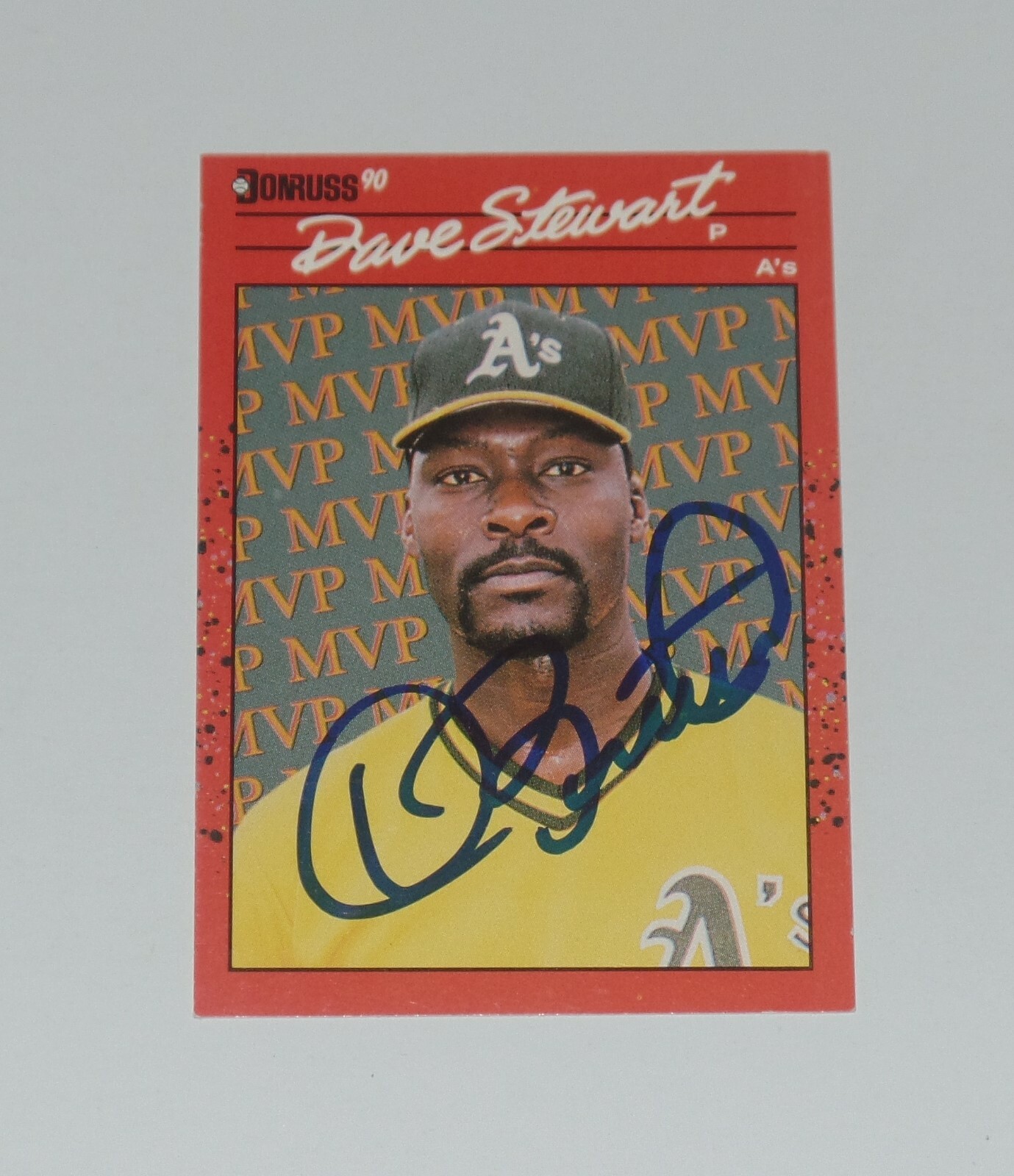 DAVE STEWART SIGNED AUTO'D 1990 DONRUSS CARD #BC-3 BLUE JAYS OAKLAND ...