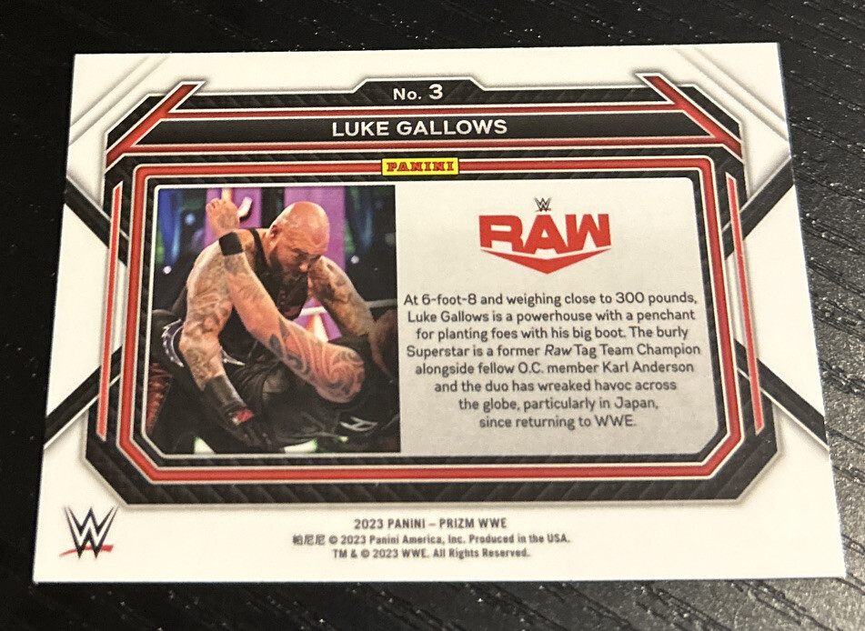 2023 Panini Prizm WWE Luke Gallows | eBay
