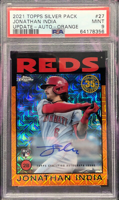 2021 Topps Update Jonathan India Rookie #86C-27 Auto /25 Orange *Graded ...