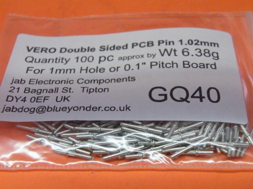 100 Pc Genuine Hi Quality VERO PCB Pin 1.02mm Take Off Pins DOUBLE ...