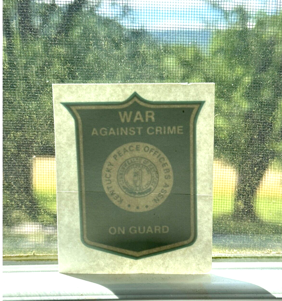 VTG 80's Kentucky Peace Officers Assn "War Against Crime On Guard ...