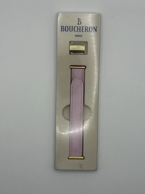 Boucheron Paris Medium Pink Calf Leather Wristwatch Band WDA30024 with ...