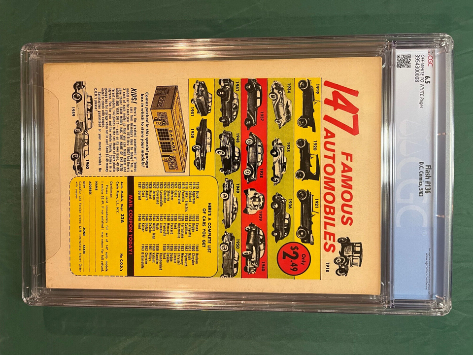 FLASH #136 CGC 6.5 DEXTER MILES MIRROR MASTER'S INVINCIBLE BODYGUARDS ...