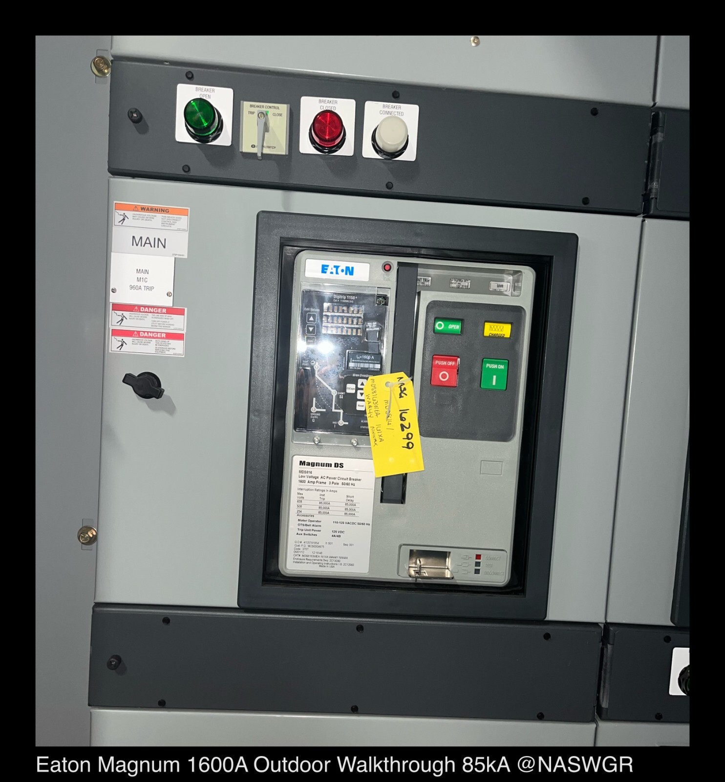 Eaton Magnum DS Switchgear 1600A 3R Walkthrough 65KA ~ Surplus 1600A ...