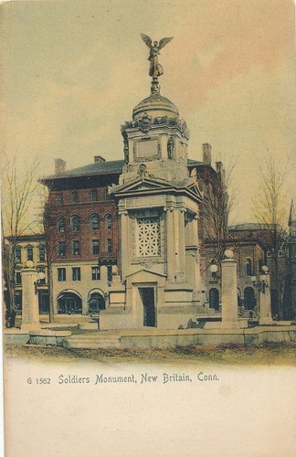 NEW BRITAIN CT - Soldiers Monument Rotograph Postcard - udb (pre 1908 ...