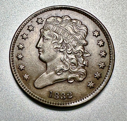 1832 CLASSIC HEAD HALF CENT AU DETAILS KEY TYPE COIN #5668 | eBay