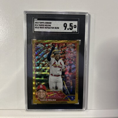 2023 TOPPS CHROME YADIER MOLINA GOLD REFRACTOR /50 PSA 10 | eBay