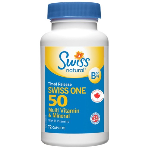 Swiss Natural Swiss One 50 Timed Release Multi Vitamin & Mineral with B ...
