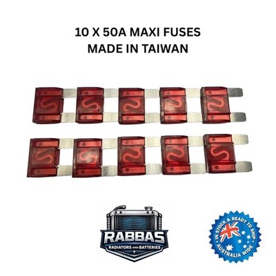 10 x 50 Amp MAXI BLADE FUSE 50A, 50AMP FREE POST QUALITY TAIWAN MADE ...