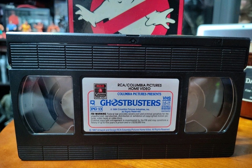 Ghostbusters VHS 1987 Promotional Copy RCA Red Border Promo Columbia ...