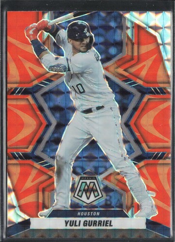 2022 Panini Mosaic #115 Yuli Gurriel Reactive Orange Mosaic Prizm ...