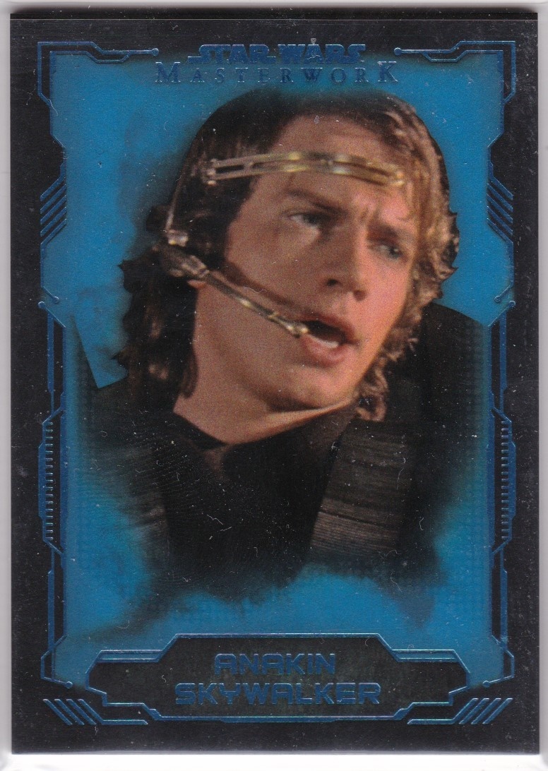 STAR WARS 2016 TOPPS MASTERWORK 25 ANAKIN SKYWALKER BLUE PARALLEL BASE ...