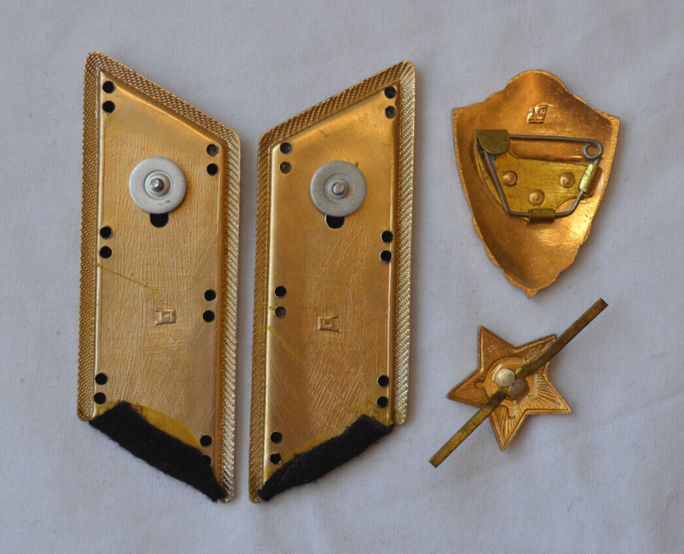 Signal troops Soviet collar tabs black USSR Army Military uniform badge ...
