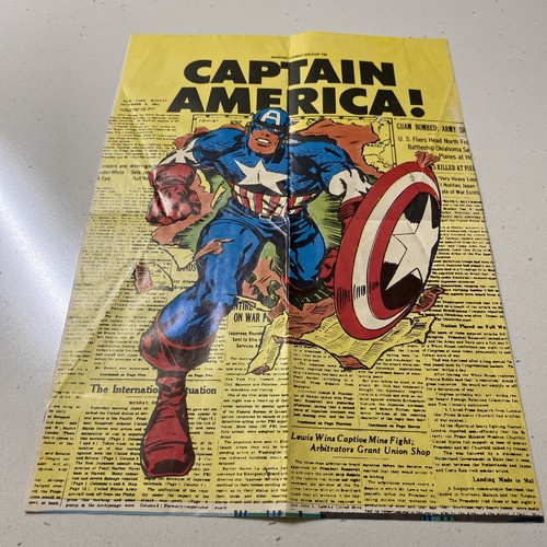 Extremely Rare Vintage Marvel Captain America Weeties Poster | eBay