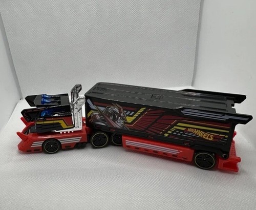 2015 Hot Wheels Galactic Express Super Rigs Black Red 1:64 Hauler Semi ...