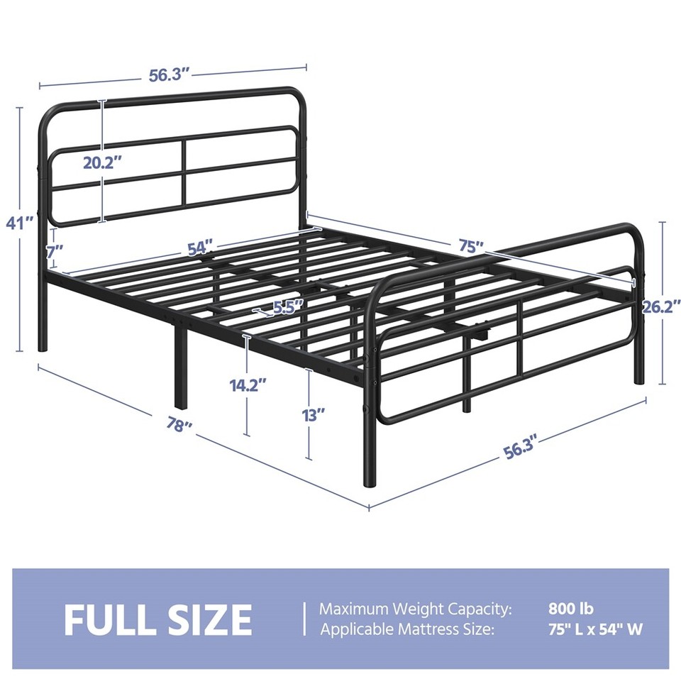 Modern Metal Bed Frame Platform Bed Frame with Geometric Pattern ...