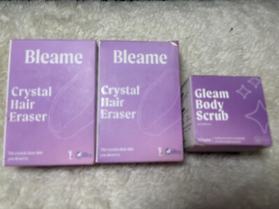 Lot of 2 BLEAME Crystal Hair Eraser Removal & a Gleam Body Scrub NEW | eBay