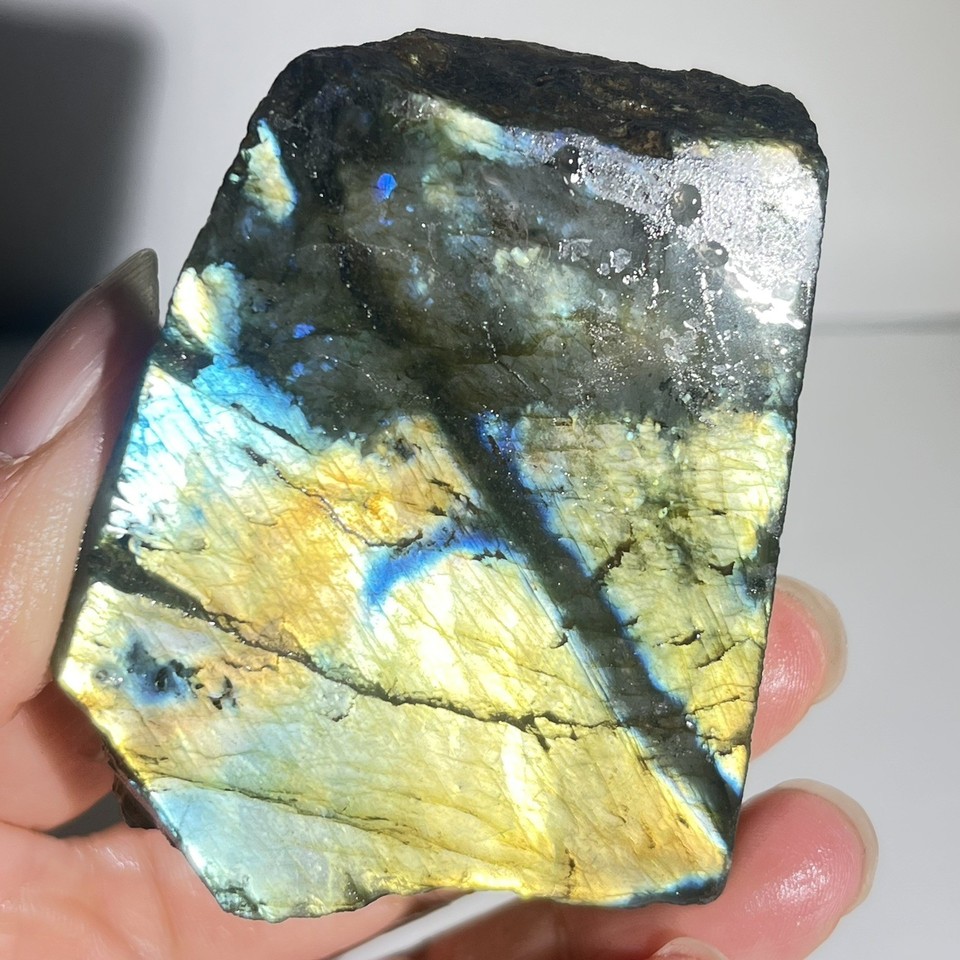 99g Rare Flashy Labradorite Slab Crystal Rough Gemstone Raw Labradorite ...