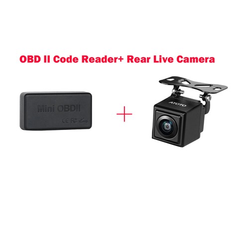 ATOTO Car Bluetooth OBD2 Scanner Code Reader+ HD Rear Live Camera ...