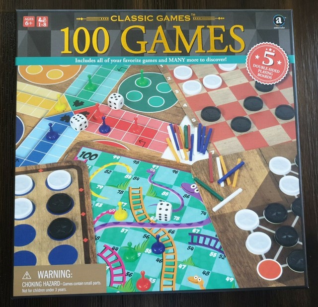 Ambassador Board Games Classic Games 100 Games. Ages 6 for sale online ...