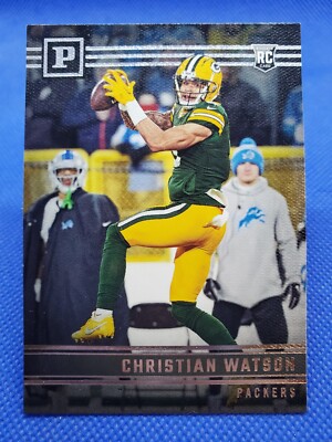 2022 Chronicles Panini CHRISTIAN WATSON Rookie Football card GREEN BAY ...